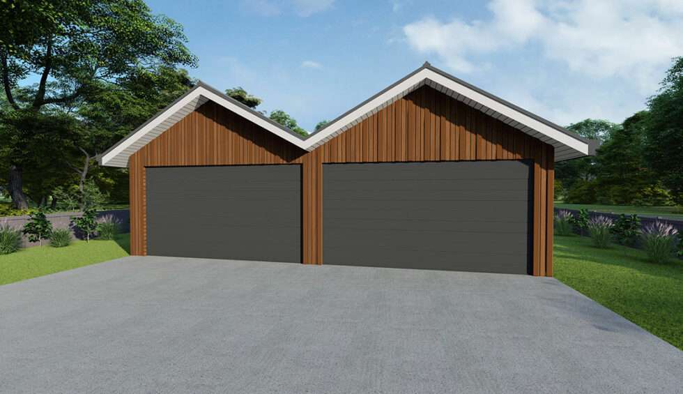 Quad Garage – Double Gable - Hybrid Build - Craftsman Builders